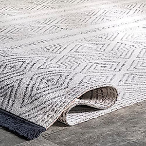 nuLOOM Indoor/Outdoor Striped Miriam Area Rug, 12' x 15', Grey