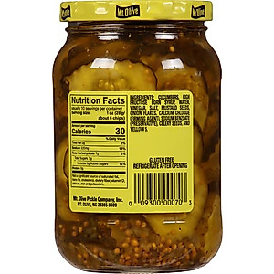 Mt. Olive Bread & Butter Chips Old Fashioned Sweet Fresh Pack Pickles Jar, 16 oz