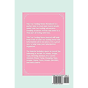 Tea Tasting Notes: Tea Lovers Gift, Write, Record & Keep Track of Teas & Tastings, Journal, Notebook, Log Book