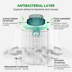 Afloia Toxin Romover Filter for KILO/KILOPRO/KILOPLUS/MIRO/MIROPRO Air Purifiers