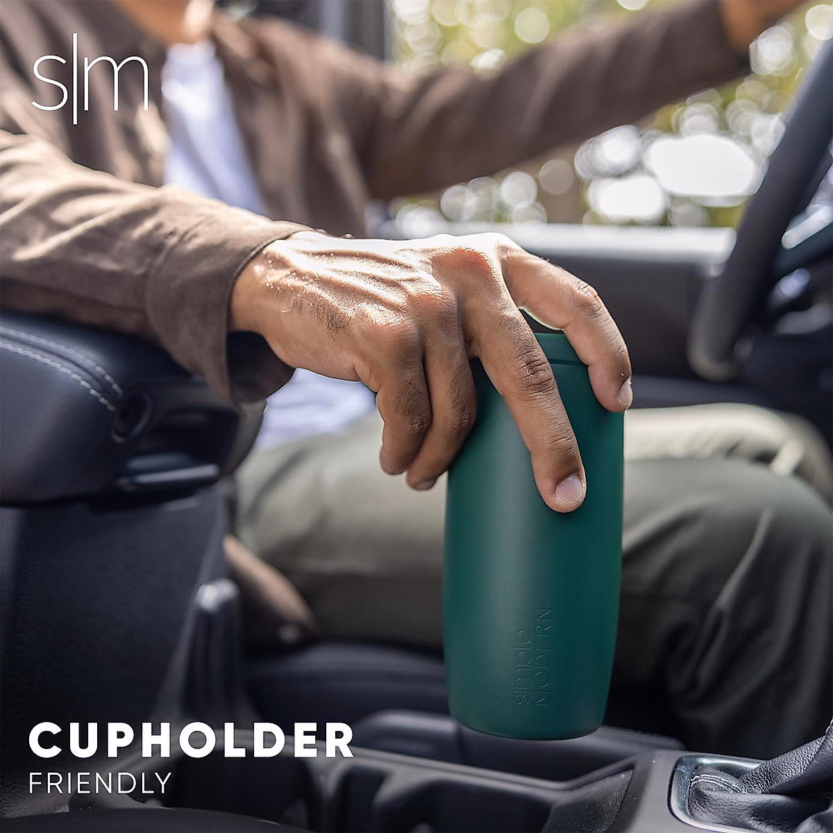 Simple Modern Travel Coffee Mug Tumbler with 360° Lid | Ceramic-Lined Insulated Stainless Steel Cold Brew Iced Coffee Cup Thermos | Gifts for Women Men Her Him | Voyager Signature | 16oz | Blue Dune