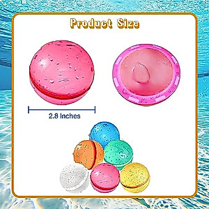 CALLIDUS Reusable Water Balloons, Latex-Free Silicone Water Bomb with Mesh Bag, Self-Sealing Water Bomb for Kids and Adults, Outdoor Activities Water Games, Popular Pool Toys (6 Pack)
