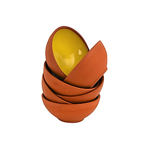 Onquma Ceramic Pinch Bowls - Natural Line and Handcrafted Ceramic Prep Small Sauce Dipping Serving Pinch Bowls - Multicolor Home, Kitchen, Coffee Table Decor| Set of 6, 3.34 x 1.57 x 3.34 inches