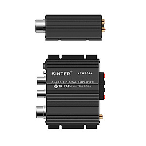 Kinter K2020A+ Limited Edition Original Tripath TA2020-020 Class-T Hi-Fi Audio Mini Amplifier with 12V 5A Power Supply Black