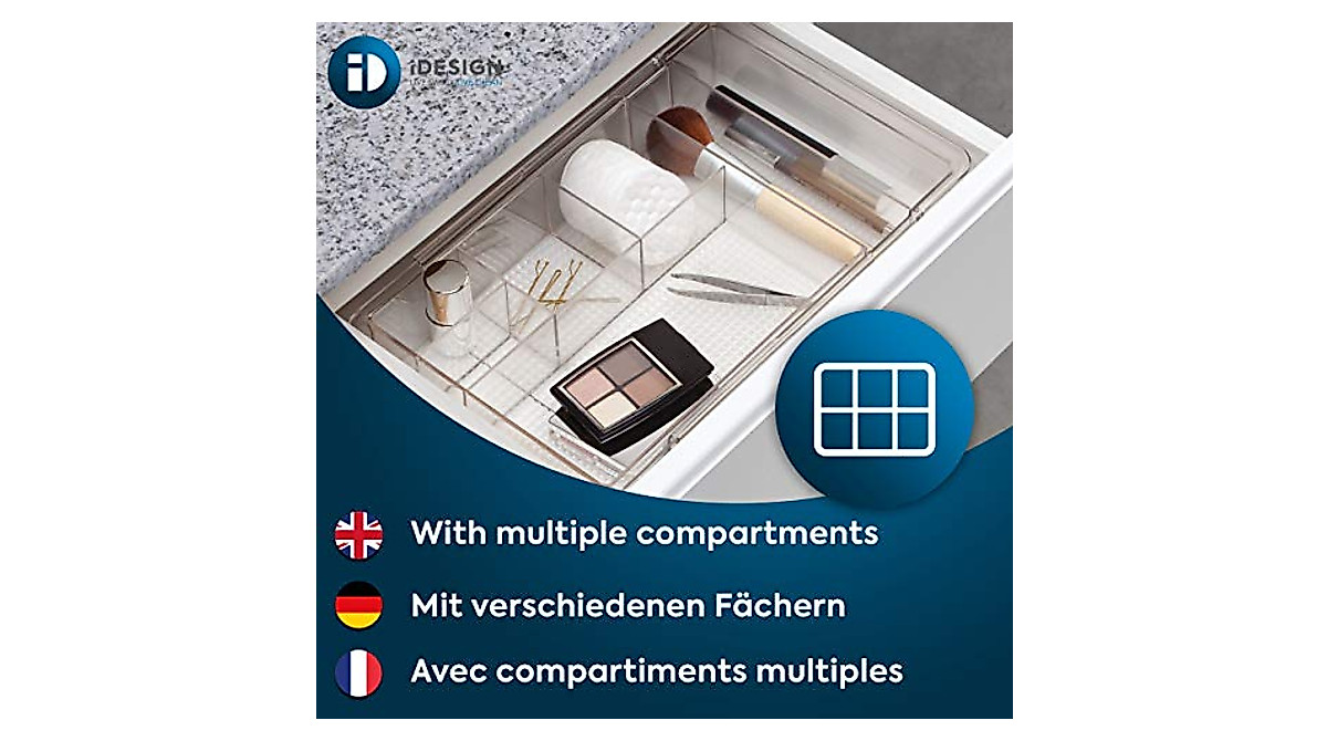 iDesign Expandable Vanity Organizer - Clear Storage Solution