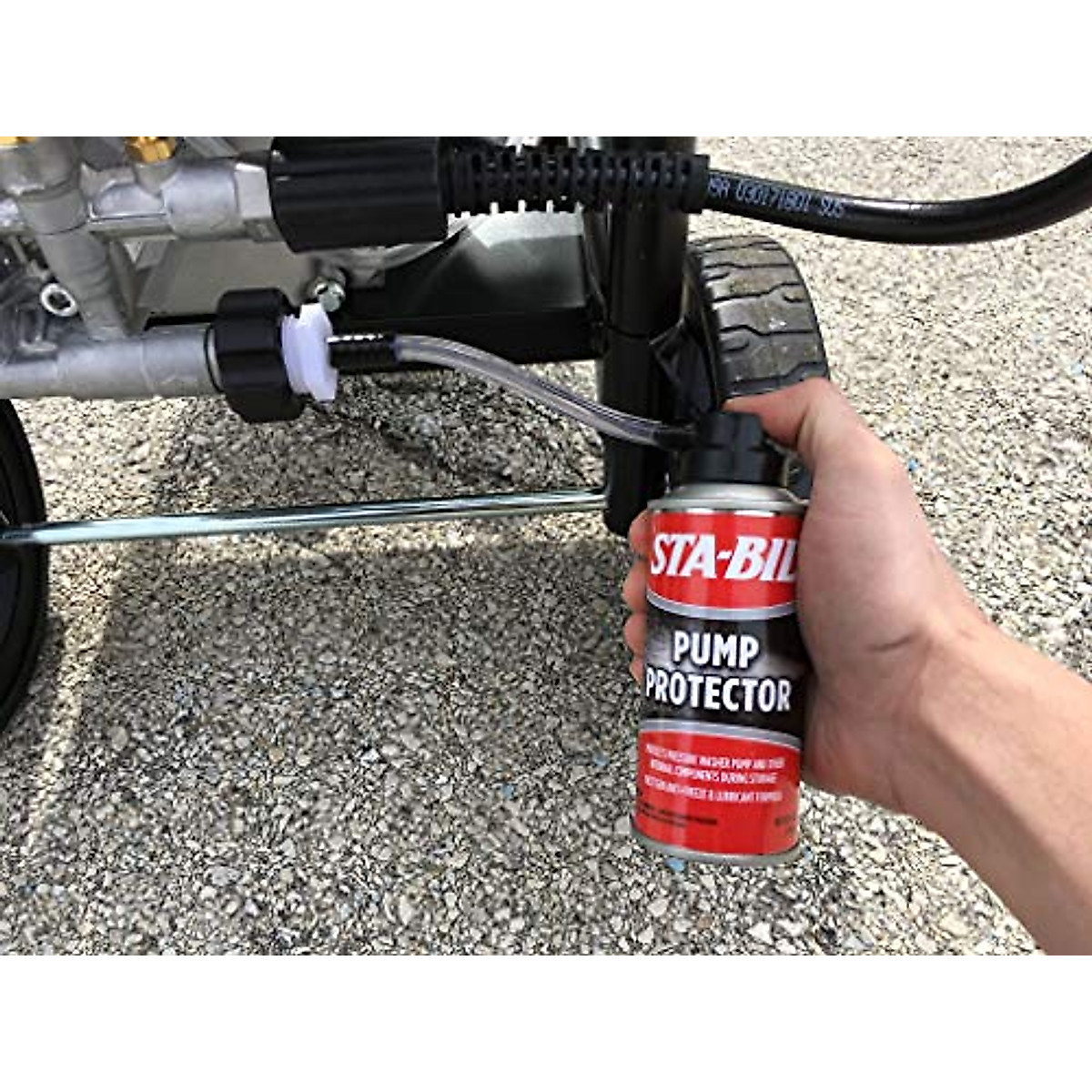 STA-BIL Pump Protector - Protects Pressure Washer Pumps and Other Internal Components During Storage, Next Gen Anti-Freeze and Lubricant Formula, 4oz (22007) , Red
