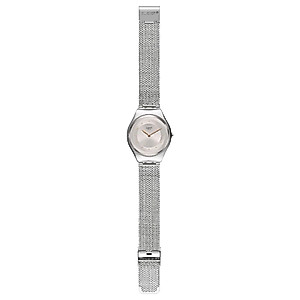 Swatch Skin Irony Quartz Stainless Steel Strap, 16 Casual Watch (Model: SYXS117M), Grey