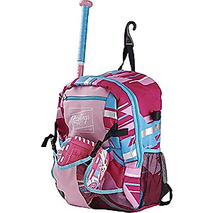 Rawlings | REMIX Backpack Equipment Bag | T-Ball & Youth Baseball / Softball | Pink