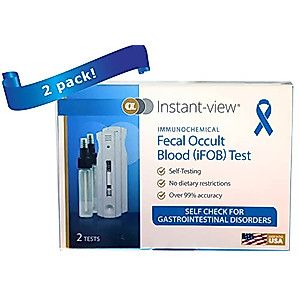 immunochemical Fecal Occult Blood (iFOB) Home Test and Stool Test for Colorectal Diseases - 2 Pack
