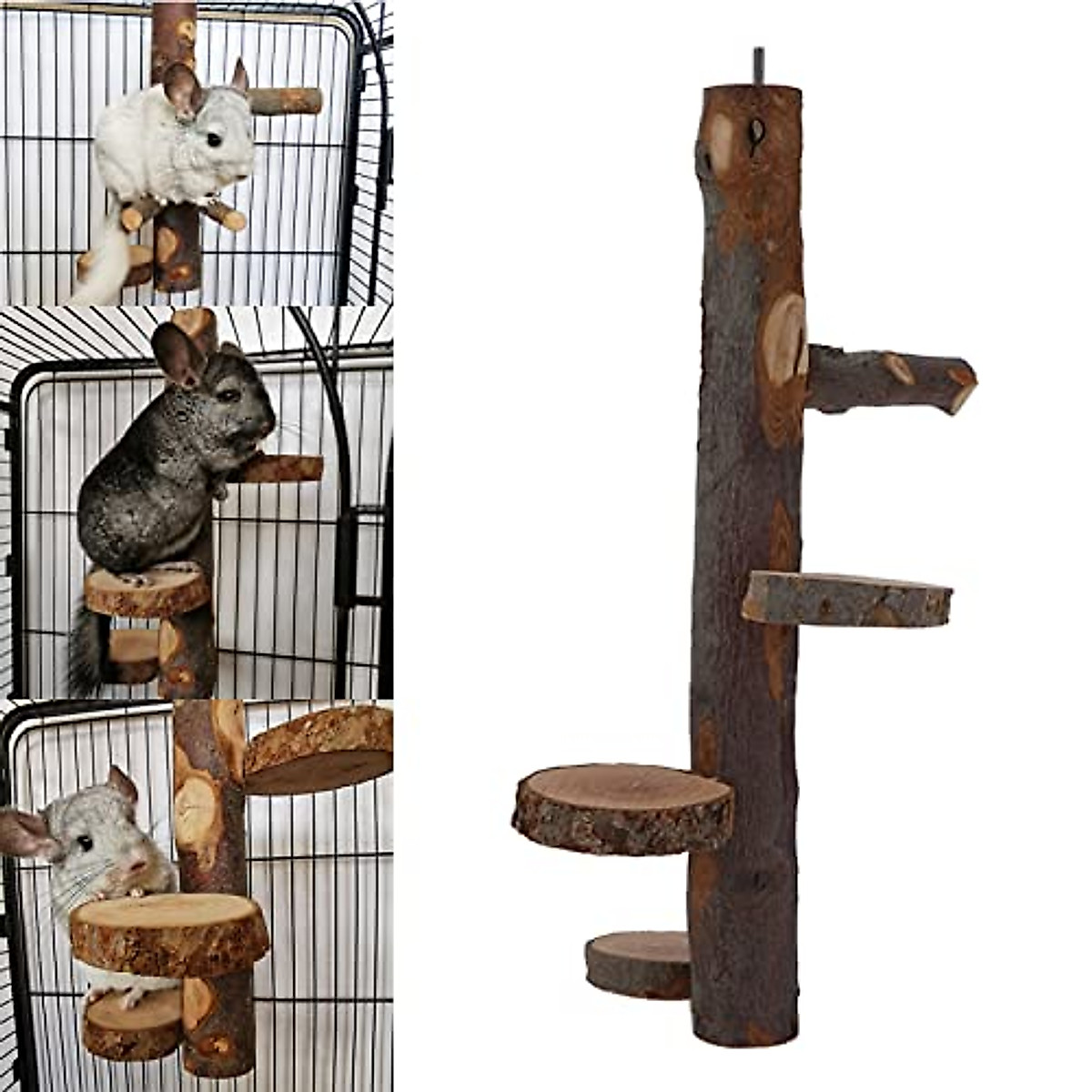 Perch Branch, Bird Perch Stand Easy to Install Wood for Jumping Toy