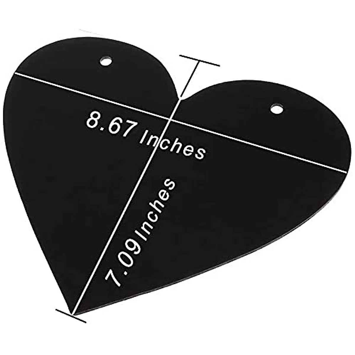 8.6 x 7 InchHanging Wooden Blackboard Erasable Message Chalkboard with String for Signs, Weddings, Parties, Home, Garden Decorations,3 Pcs (Heart Shaped)