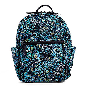 Vera Bradley Women's Cotton Small Backpack, Dreamer Paisley - Recycled Cotton, One Size