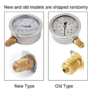 Dial Hydraulic Pressure Gauge Meter Pressure Gauges Vacuum Air Compressor Hydraulic Pressure Gauge 0-400BAR 0-5800 PSI G1/4 63mm