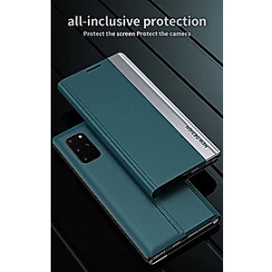 YukeTop Cover for Oppo Reno2 F Case, Smart Flip Case, with Stand, Leather + PC, Cover Protection for Oppo Reno2 F.(Green)