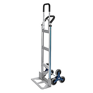 SmarketBuy Aluminum Stair Climber Hand Truck 18 x 7.5 Inch Nose Plate Stair Climbing Hand Truck 6 Wheels Hand Truck Dolly (Stair Climber Hand Truck)