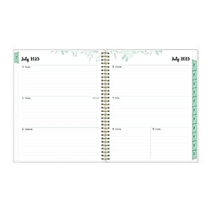 Blue Sky 2023-2024 Academic Year Weekly and Monthly Planner, 8.5" x 11", Frosted Flexible Cover, Wirebound, Laurel (144723)