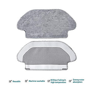 AGribo Vacuum Cleaner Parts,Compatible for Mi Robot Vacuum Mop 2S / Mop P/Mop Pro / XMSTJQR2S / STYTJ02YM Replacement Parts Main Side Brush,Hepa Filter, Mop (Color : Set J)