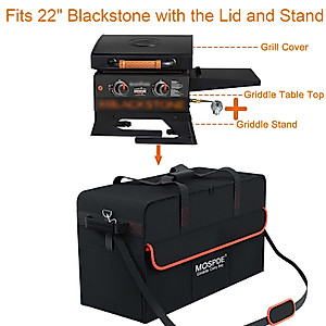 22" 17" Griddle Carry Bag and Cover Fits for Blackstone 22 Inch 17 Inch Table Top Griddle with Grill Cover and Stand, Fits Blackstone 22" 17" Grill Griddle with The Lid and Stand