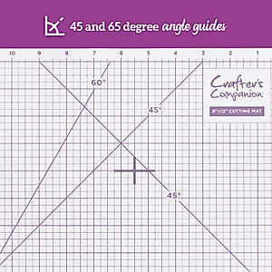 Crafter's Companion Cutting Mat for Paper and Card Crafting & Cutting Projects-12 x 9 Inch, Clear