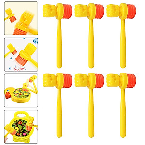 Toyvian Circus Hammer 8Pcs Squeaky Hammer Squeak Hammer Toy squeaking Hammer Rubber Hammer Mallet Pounding Hammer Toy Halloween