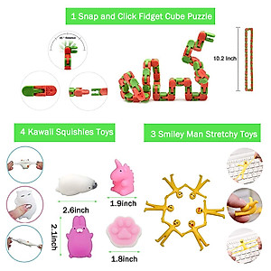 32 Pack Sensory Fidget Toys Set，Stress Relief Hand Toys for Adults Kids ADHD ADD Anxiety Autism, Perfect for Birthday Party Favors, School Classroom Rewards, Carnival Prizes, Pinata Goodie Bag Fillers