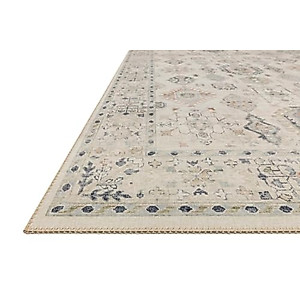Loloi II Hathaway Collection HTH-06 Blush/Multi 9'-0" x 12'-0", .25" Thick, Area Rug, Soft, Durable, Printed, Modern, Low Pile, Non-Shedding, Easy Clean, Living Room Rug