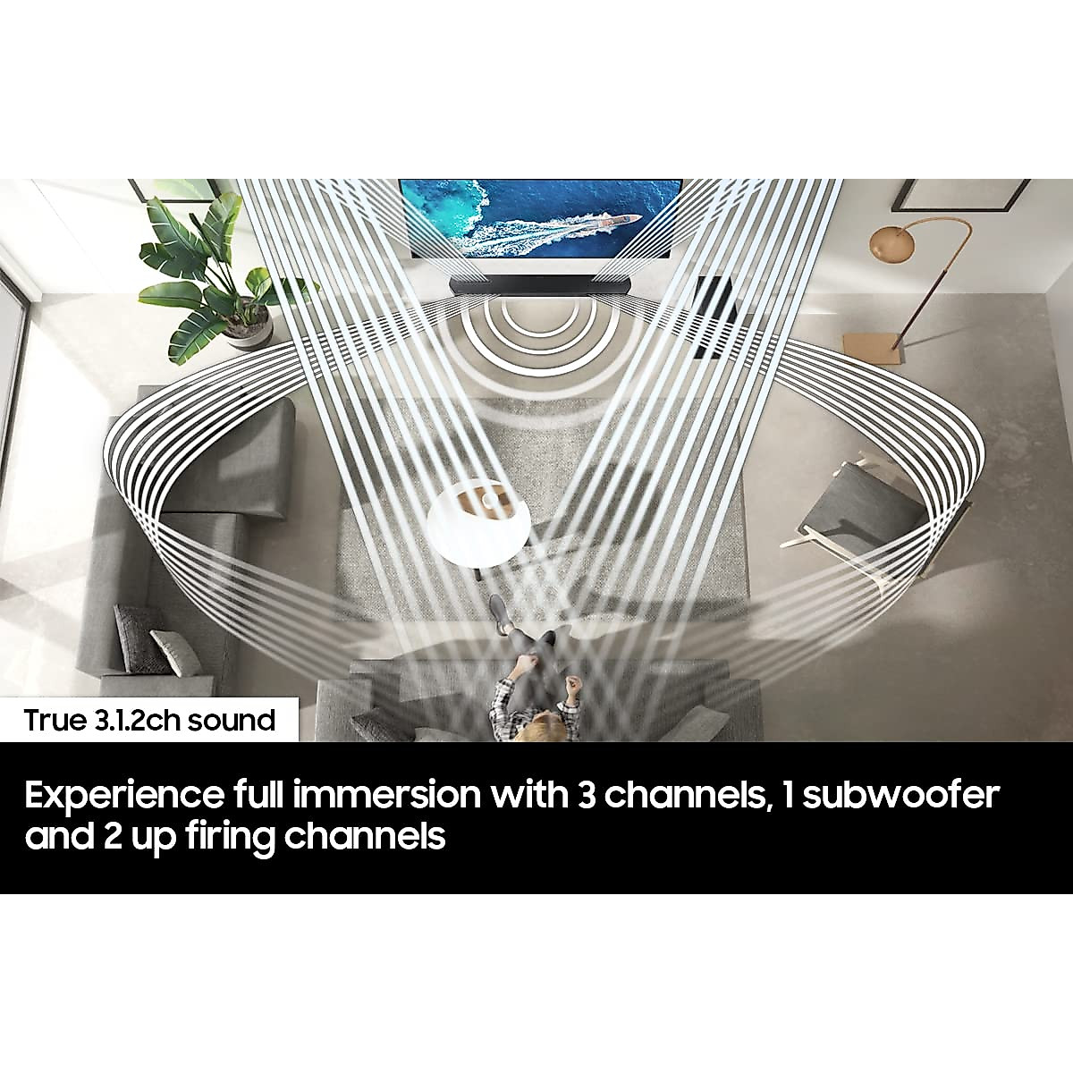 SAMSUNG HW-Q60B 3.1 ch Soundbar w/Dolby Audio/DTX Virtual:X, 2022