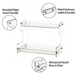 Acliys 2 Tier Bathroom Counter Organizer Acrylic Countertop Organizer Makeup Organizer Perfume Organizer Vanity Organizer Spice Rack Organizer Bathroom Sink Organizer Coffee Station Organizer(Bule)