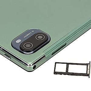 AUHX Kids Tablet, 2.4 5GWiFi Dual Band 100‑240V Green 8MP 20MP Dual Camera 10.1in Tablet for Android11 for Playing (US Plug)
