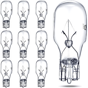 Honoson T5 Landscape Light Bulbs 12 Volt 18 Watt Landscape Bulbs Low Voltage Light Bulbs Small Landscape Lighting Bulb Wedge Base for Replacement Outdoor Garden Deck Yard Landscape Lamp(10 Pieces)