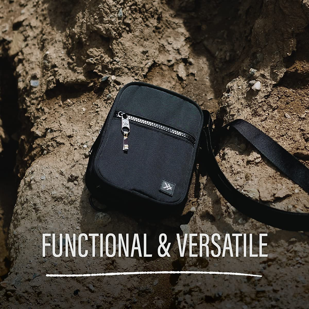 Thread Wallets Small Crossbody Bags for Women & Men, Stylish Sling Backpack, Chest Bag for Everyday Use, Small Bag for Travel, Phone, Wallet & More, Phone Crossbody Bag Keeps Valuables Secure (Black)