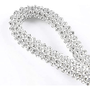 MariaKinz Women's Rhinestone Mash Wristlet Pouch (Silver)