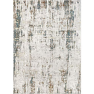 Well Woven Mella Beige & Blue Vintage Distressed Area Rug 9x13 (9'3" x 12'3")
