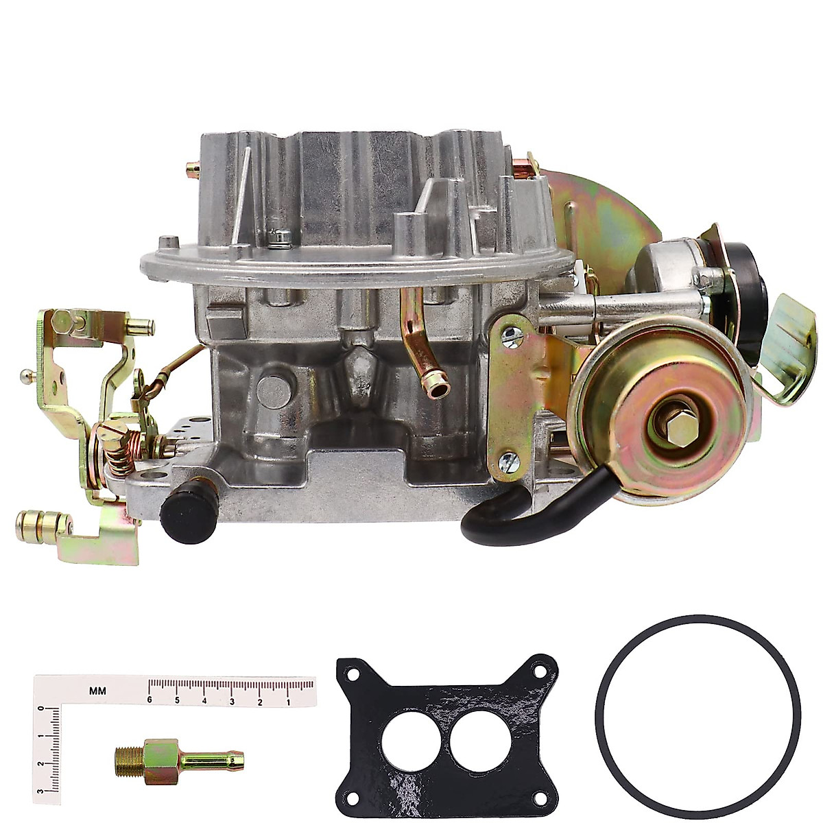 Condgreemee 2 Barrel Carburetor Carb 2100 Carburetor 2150 Carburetor Fits for Ford 289 302 351 Cu Jeep Engine F100 F250 F350 with Electric Choke,Replace Motorcraft/Autolite 2100 2150