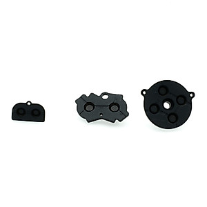PartEGG Custom Conductive Silicone Rubber Button PAD Contacts kit A B D-pad Start Select for Game Boy Advance (GBA) Black