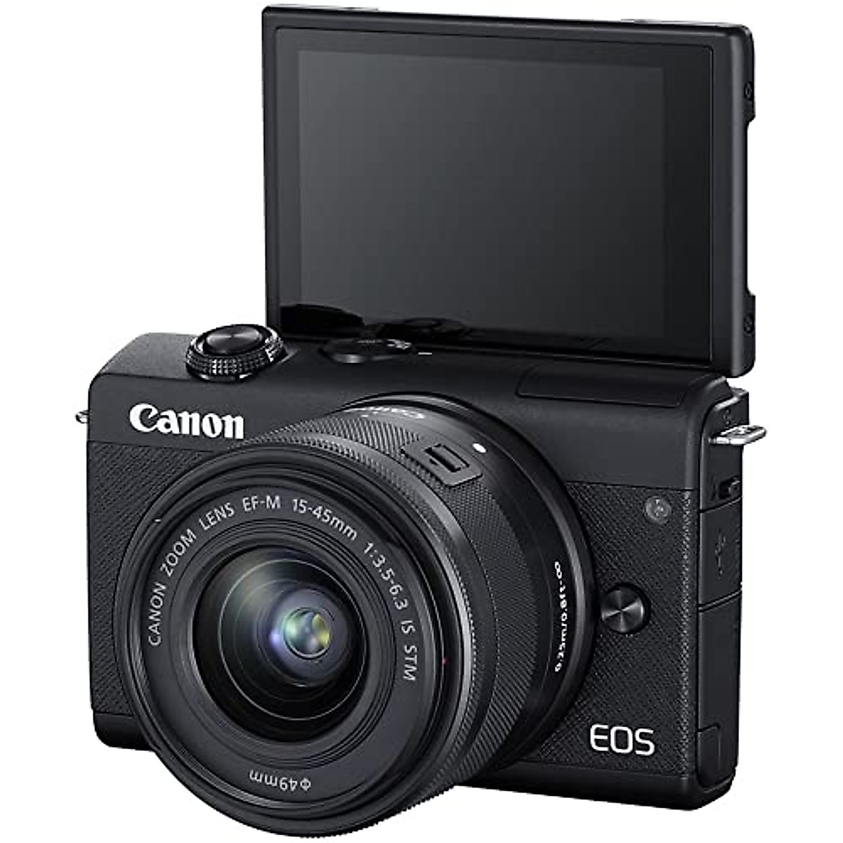 Canon EOS M200 Mirrorless Digital Camera with 15-45mm Lens (Black) (3699C009), 64GB Card, Case, Filter Kit, Corel Photo Software, 2 x LPE12 Battery, External Charger + More (Renewed)