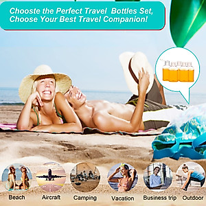 Kitchen GIMS Plastic Travel Bottles 3.4oz/100ml TSA Approved Travel Bottles Empty Squeeze Bottles with Flip Cap Travel Size Bottles for Shampoo Conditioner & Cosmetics (5 Pack)