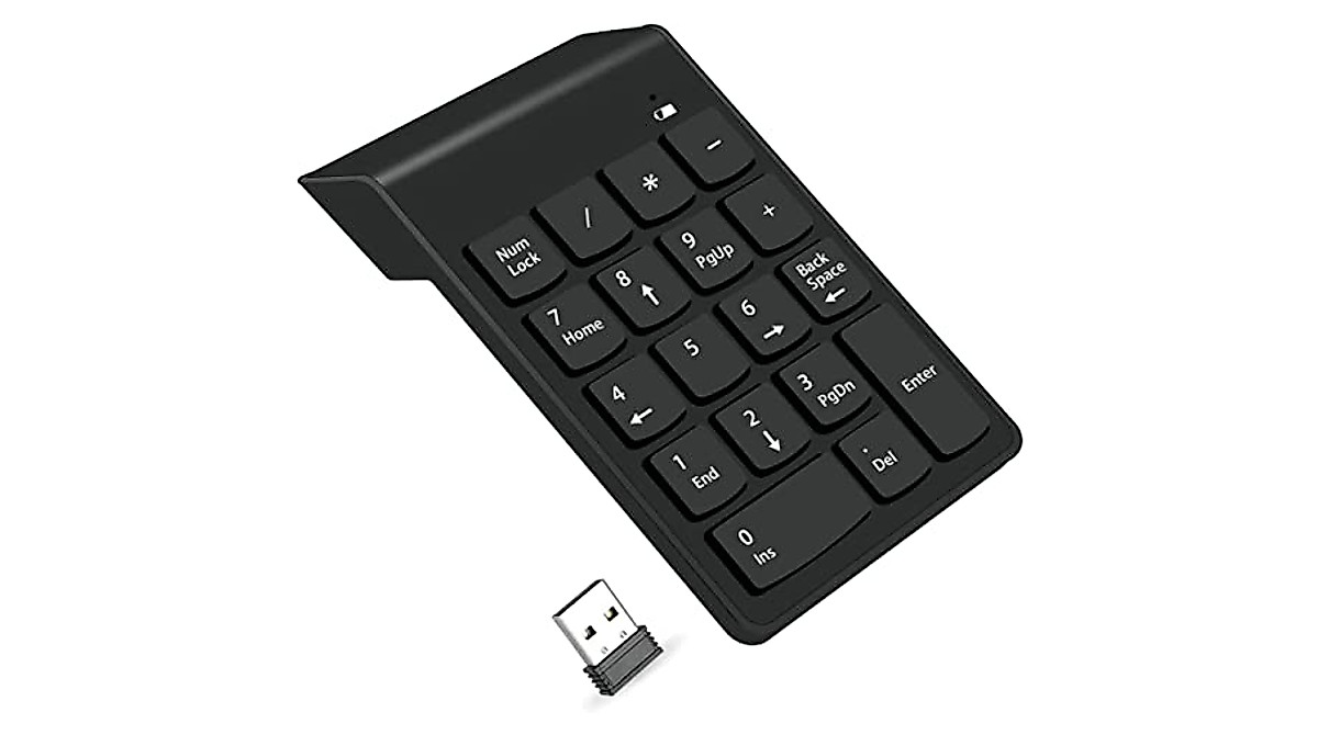 SMOOTHCLUE Wireless Number Pad, Numeric Keypad 10 Key USB Keyboard ...
