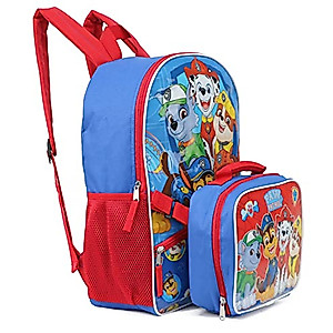 Nickelodeon Boys' Paw Patrol Backpack with Lunch (Light Blue/Red)