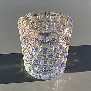 ACASSA, Gin and Tonic Glassware, Iridescent Drinking Glasses, Romantic Water Glasses, Bubble Design Drinking Glasses, Hobnail Drinking Glasses, Wine, Cocktail, Lowball, Bourbon, Whisky, Scotch Glasses