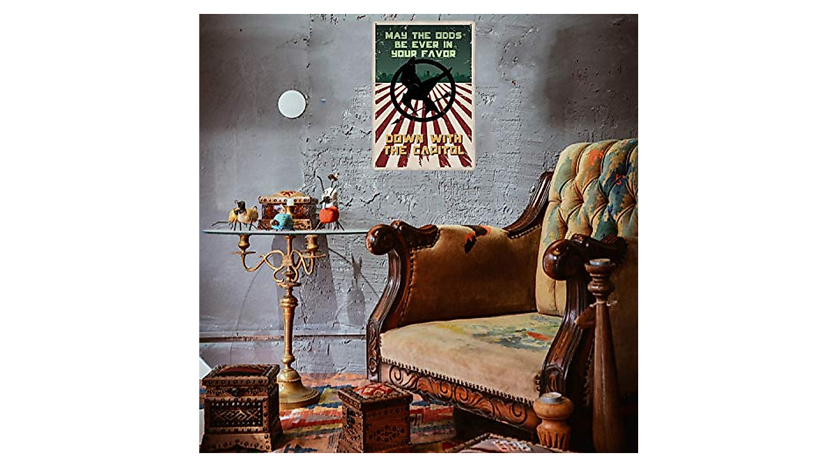 Hunger Games Metal Wall Decor Sign - Durable 8x12 Inch Tin Sign