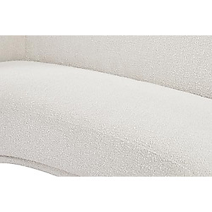 Meridian Furniture 693Cream-S Hyde Collection Modern | Contemporary Boucle Fabric Upholstered Sofa, Cream, 89.5" W x 38" D x 27.5" H