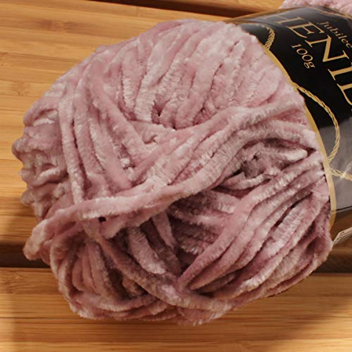 JubileeYarn Chenille Yarn - Worsted Weight - 100g/skein - Ballet Slipper - 2 Skeins