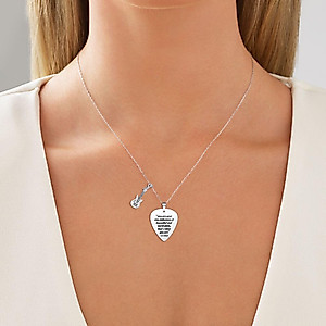 COTATI Quotes Guitar Pick Necklace Outfits Jewelry Accessories Inspired Fans Gift Merch (You are your own definition of beautiful and worthwhile)