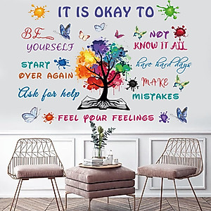 CASADECOR Colorful Inspirational Quote Wall Decal, Motivational Vinyl Sticker for Kids Room, Positive Saying for Nursery, Classroom Decor, One Set