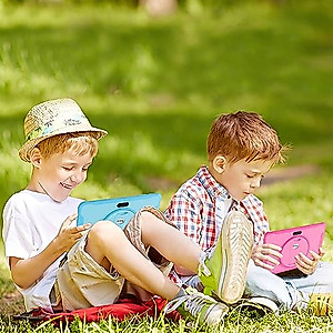 Kids Tablet, Android Tablet for Kids 10.1 Inches, 64GB Kids Tablet with Case, Dual Camera, WiFi, Bluetooth, GMS, Kidproof App Pre-Installed, Parent Control, Education, Google, YouTube (Pink)