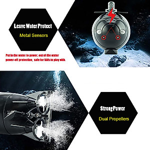 YEIBOBO ! 6 Channels Mini RC Submarine Toy (Black)