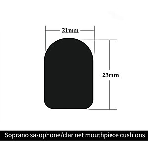 ROFFEE clarinet/soprano saxophone Mouthpiece Cushions Patches Pads,2 Packs 0.5mm (8 PCS black&8 PCS White)…