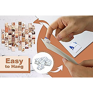 KOLL DECOR Beige Wall Collage kit Boho - 50 Set 4''x6'' Prints Aesthetic Wall Collage Kit Beige Room Decoration Tezza Collage Kit Wall Decor for Teen Girls