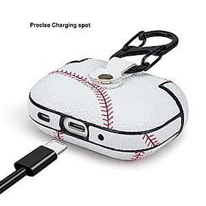 HIDAHE Case for Airpods Pro 2nd Generation,Airpods Pro 2nd Generation Cover,Airpods Pro 2nd Generation Skin Accessories Sport Pattern Leather Case for Airpods Pro 2nd Generation 2022,Baseball